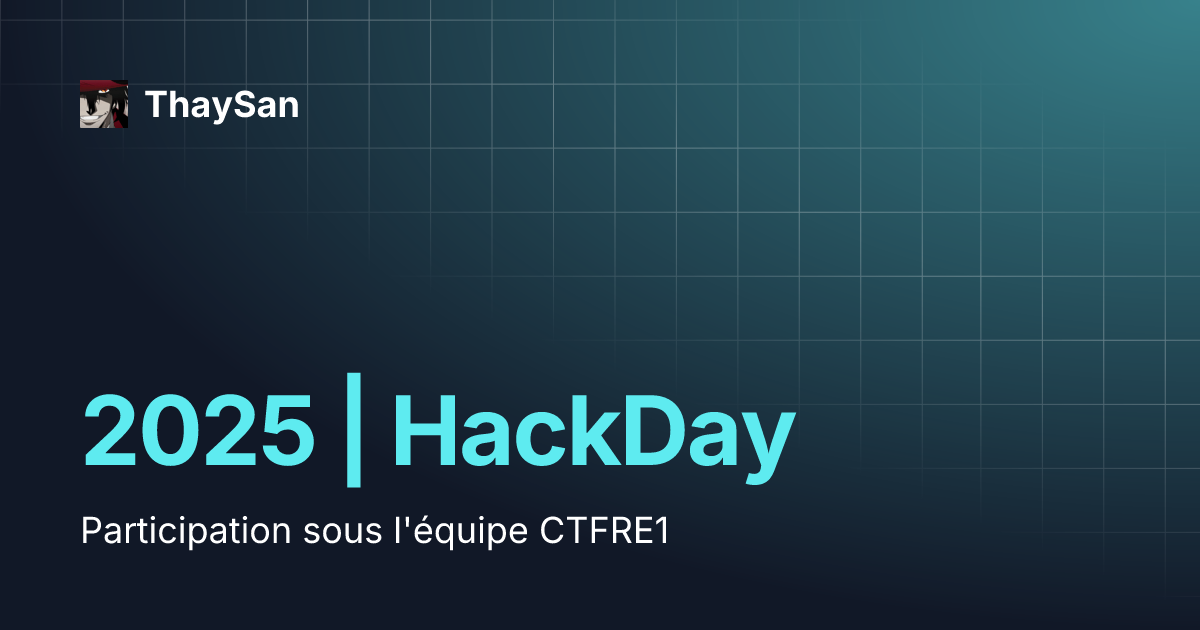 2025 | HackDay | ThaySan